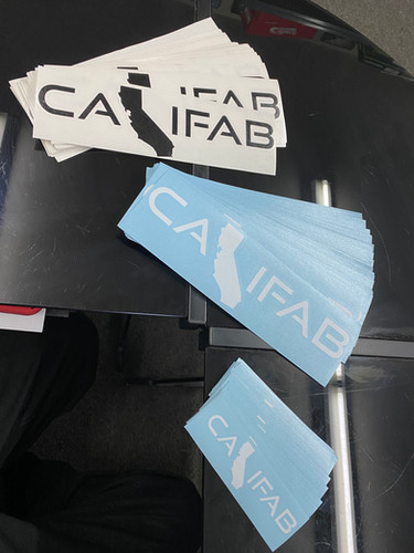 3"x10" and 1.5"x5" Stickers | Califabrication