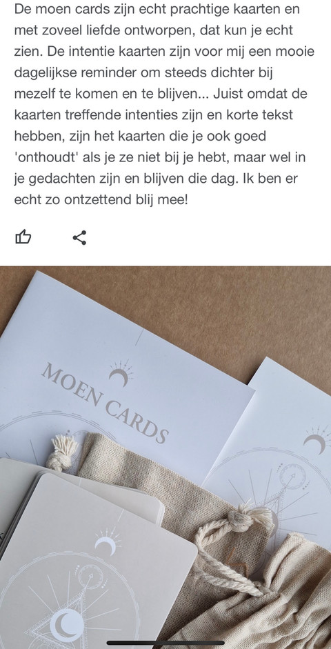 Clenda Moen | MOEN CARDS | Intentiekaarten deck | Kaart trekken