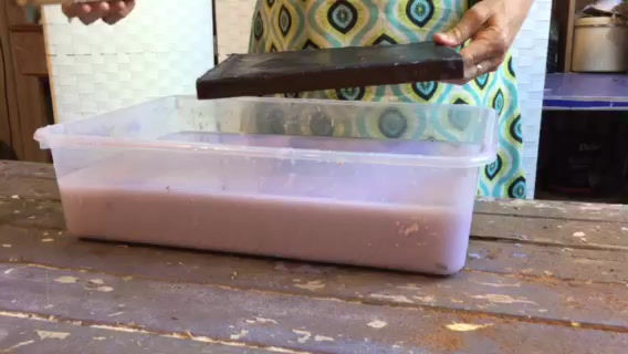 Pulling that sheet of paper...get pulping