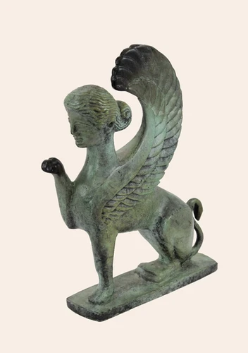 Greek Sphinx solid Bronze Sculpture Handmade Sphinx Art Collectible ...