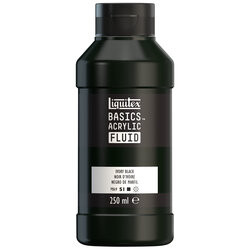 LQX BASICS FLUID ACRYLIC (IVORY BLACK) | chateau-orquevaux