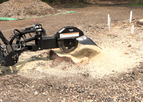 Mini Stump Grinder w/ pistol grip control harness, couplers and ...