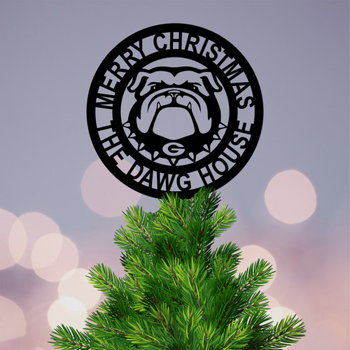 Georgia Bulldog Christmas Tree Topper - Dawg House Tree Topper ...