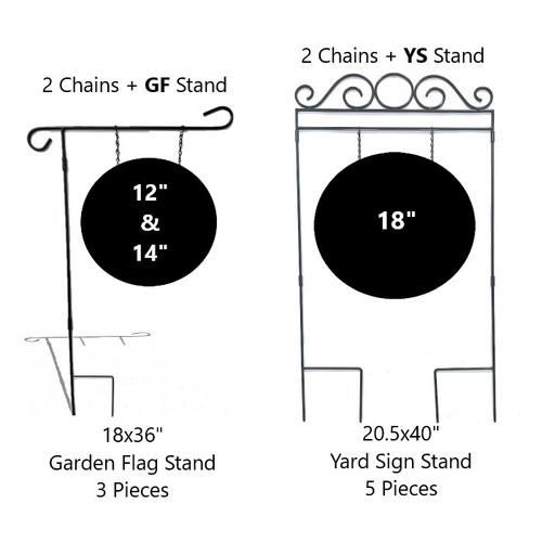Garden Flag Stand (12" & 14" Decor) OR Yard Sign Stand (18" Decor) | PK ...
