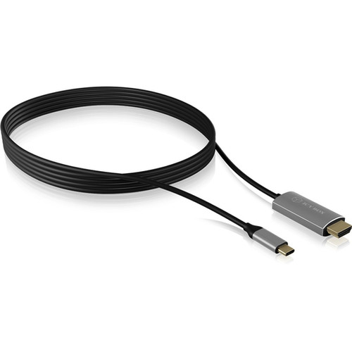 ICY BOX USB 3.2 Gen 1 adapter cable, USB-C male > HDMI male (black, 1.8 ...