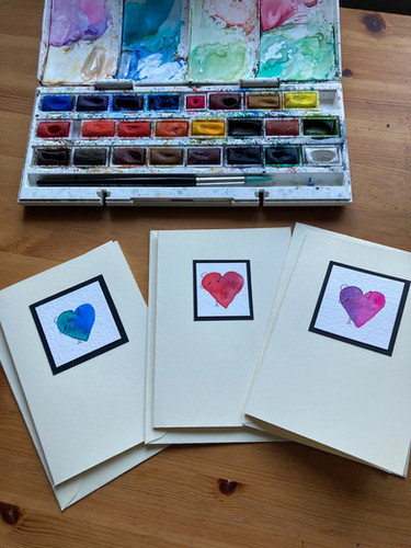 Watercolour Heart Cards | Jo Herbert Makes