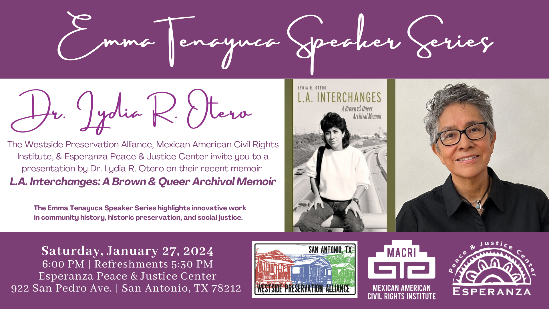 Emma Tenayuca Speaker Series presents Dr. Lydia R. Otero | MACRI