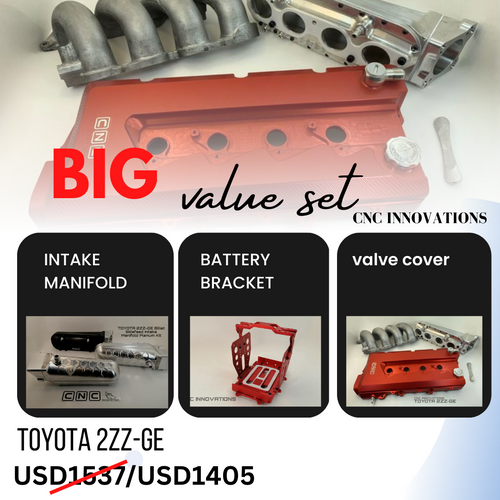 TOYOTA 2ZZ-GE SET (VALVE COVER & INTAKE MANIFOLD) | CNC INNOVATIONS