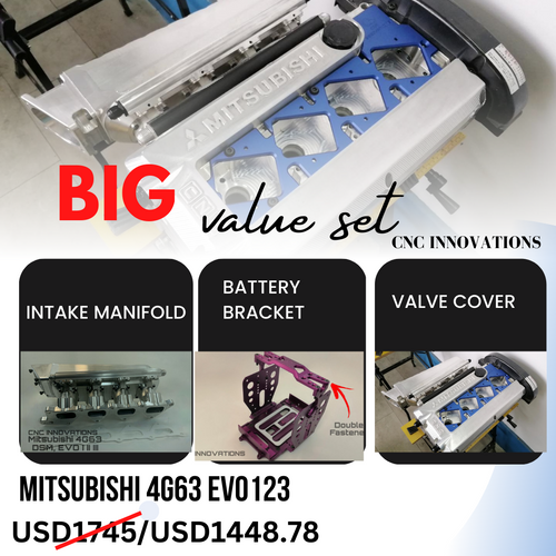 MITSUBISHI 4G63 EVO 123 SET (VALVE COVER AND INTAKE MANIFOLD ) | CNC ...