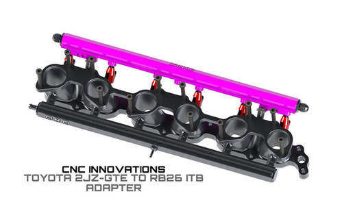 TOYOTA 2JZ-GTE TO NISSAN RB26 ITB ADAPTER | CNC INNOVATIONS