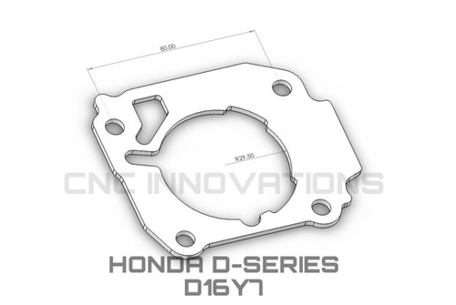 HONDA D-SERIES D16Y7 Intake Manifold Throttle Body Teflon Gasket | CNC ...