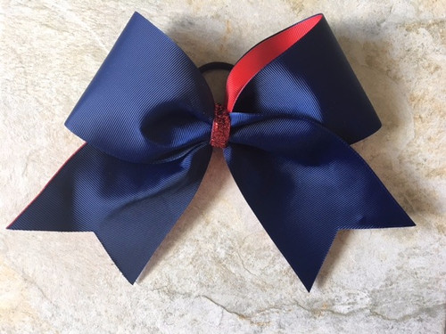 Navy Varsity Bow | sparklestation