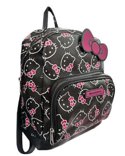Hello Kitty Black Faux Leather 10" Backpack | Hellolims