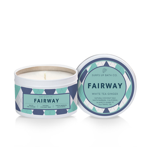 FAIRWAY | White Tea & Ginger | Coconut Wax 8 oz. | The Little Bath Co.