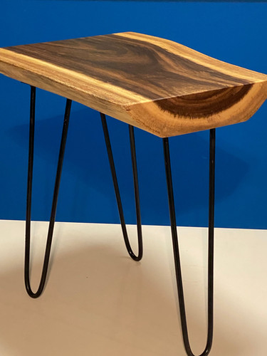 live edge wooden side table corner table plant stand raintree wood ...