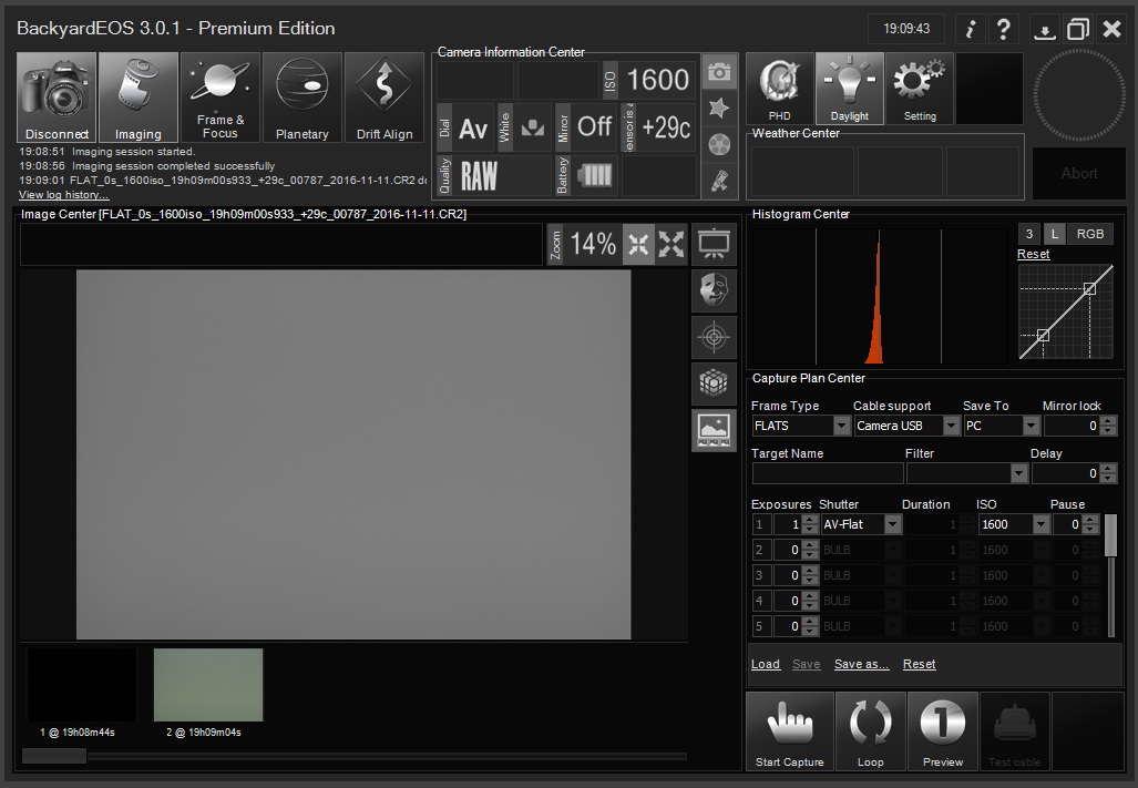 Backyardeos changed histogram now images dark - cabpowen