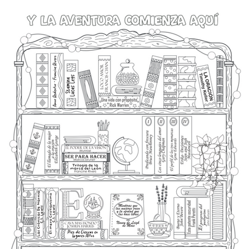 Plantilla de libros para leer y colorear -Digital | Entrenosotrasproject