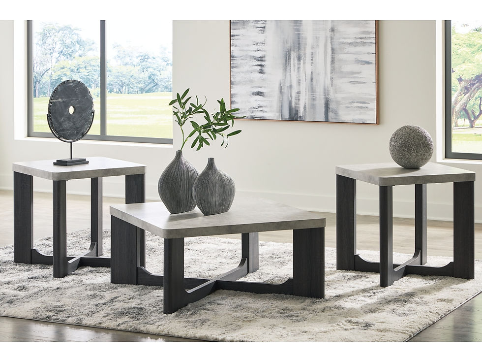 3 Piece Faux Cement Coffee Table/End Table Set | Image Home