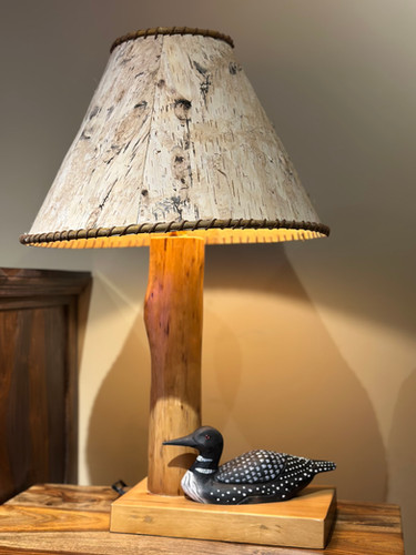 Loon Lamp Solid Wood Artwork | Image Home