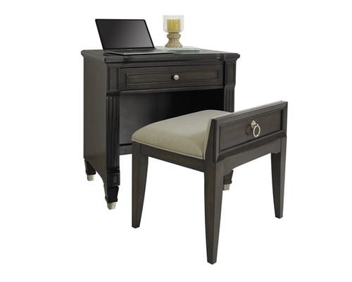 Valley View Vanity Nightstand with Stool | Image Home