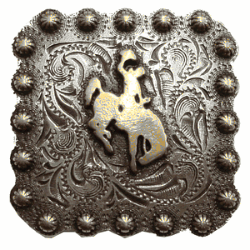 Square Concho Bronco Rider | Hickman Saddlery