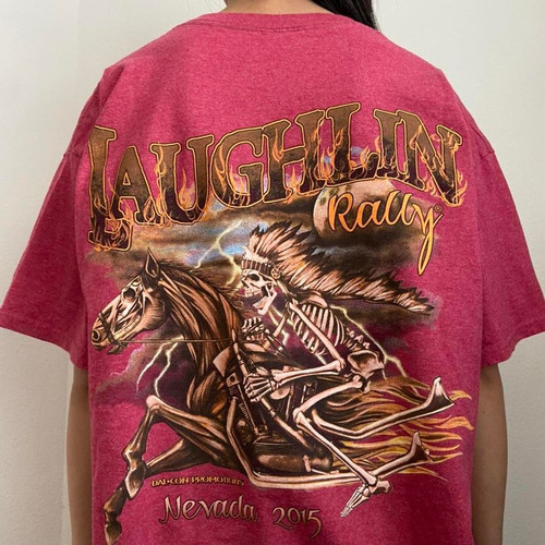 Laughlin Bike Rally Graphics Red Tee Shirt | Kaisers Closet