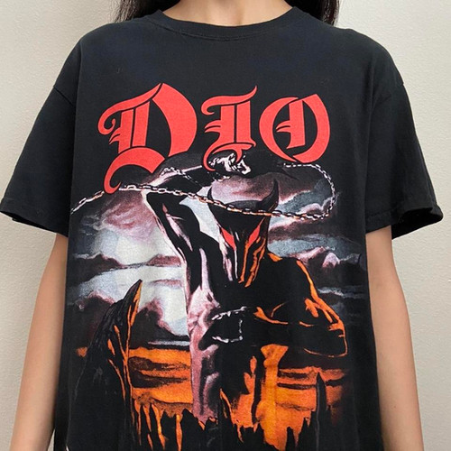 Vintage Dio 2000s Band Graphics Black Tee Shirt | Kaisers Closet