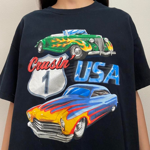 Vintage Cruising USA 2000s Graphics Black Tee Shirt | Kaisers Closet