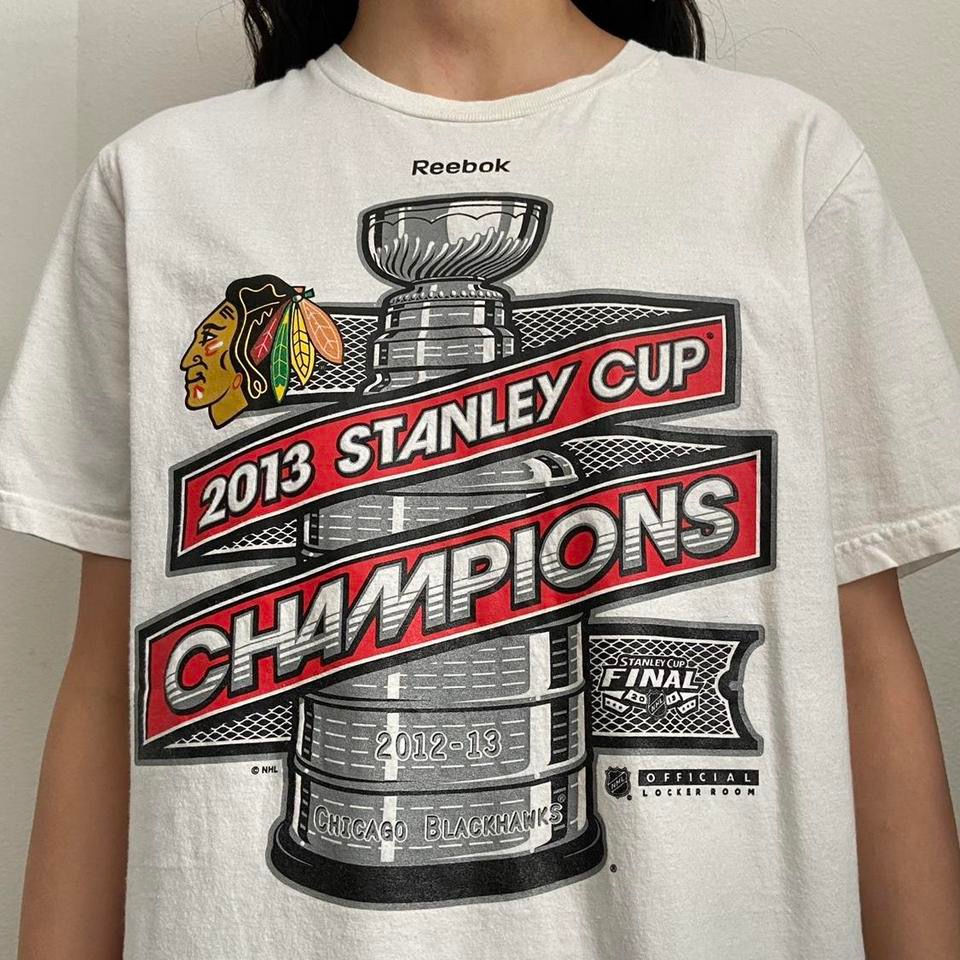 Vintage Stanley Cup Champions Graphics White Tee Shirt | Kaisers Closet