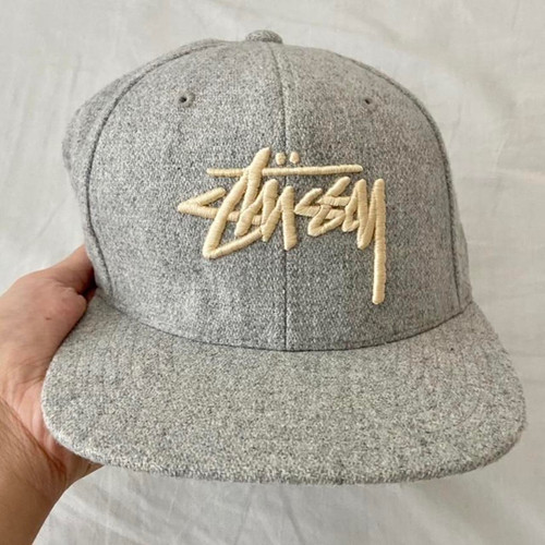 Vintage Stussy Embroidered Grey Cap | Kaisers Closet