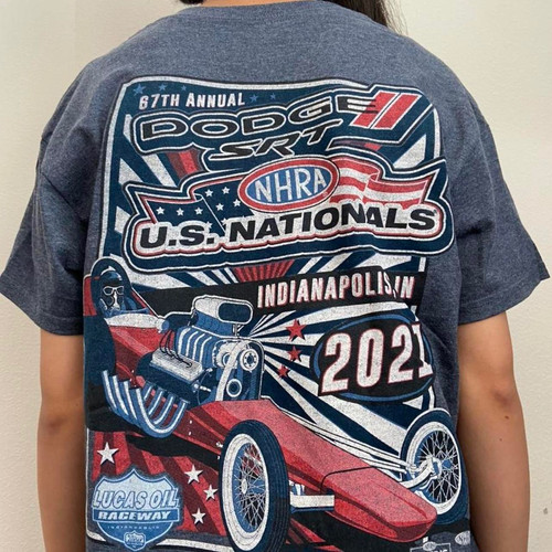 NHRA Nationals Nascar Graphics Grey Tee Shirt | Kaisers Closet