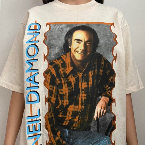 Vintage Neil Diamond 1986 Band Graphics Cream Tee Shirt | Kaisers Closet