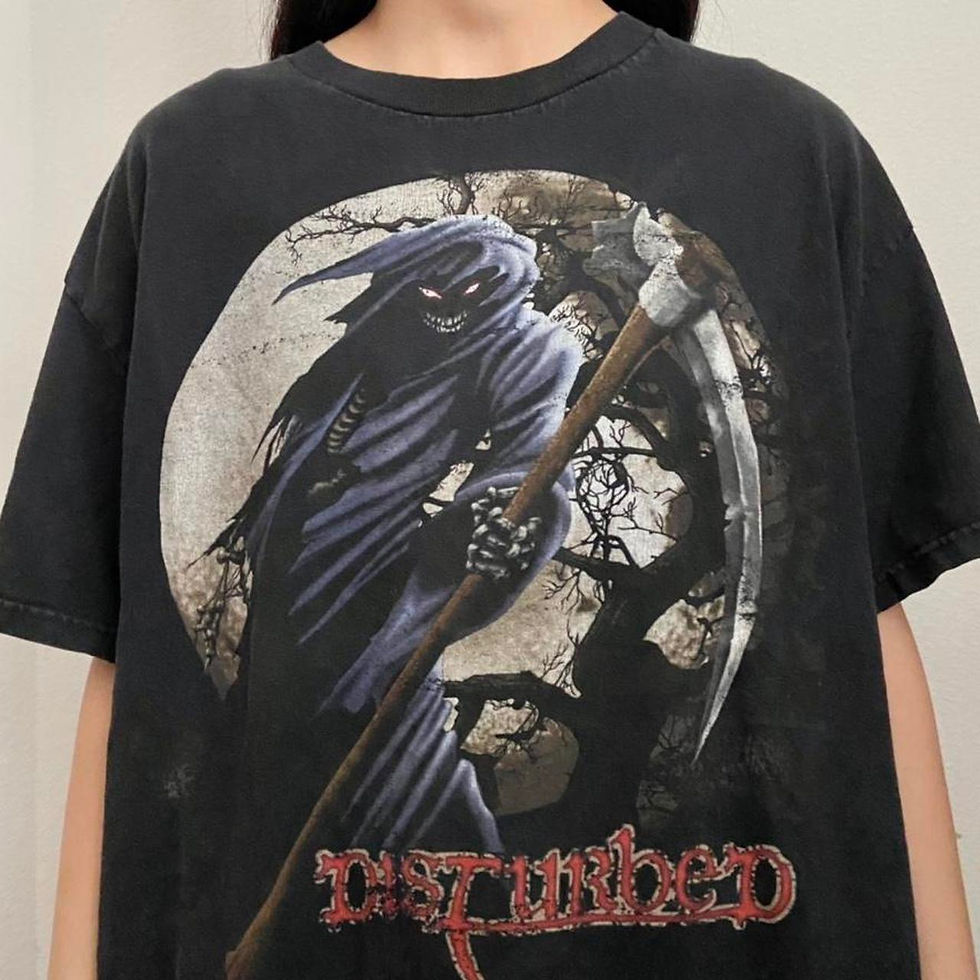 Vintage Disturbed 2000s Band Graphics Black Tee Shirt | Kaisers Closet