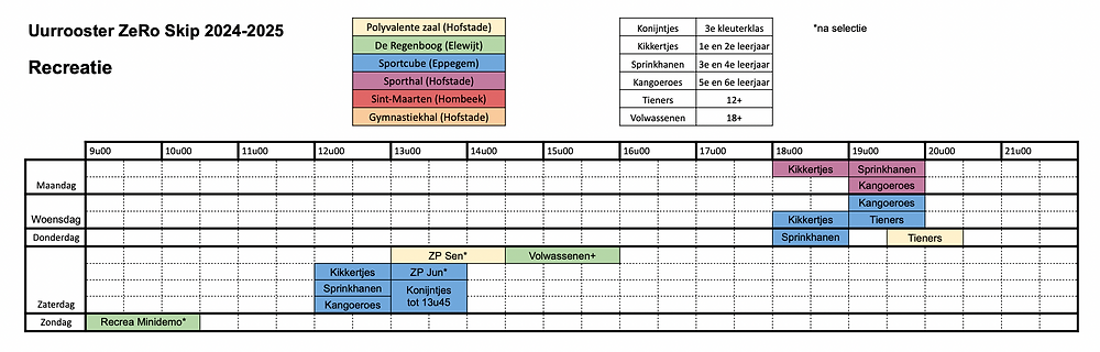 Uurrooster 2024-2025