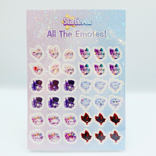 All The Emotes Sticker Sheet | StarEevee