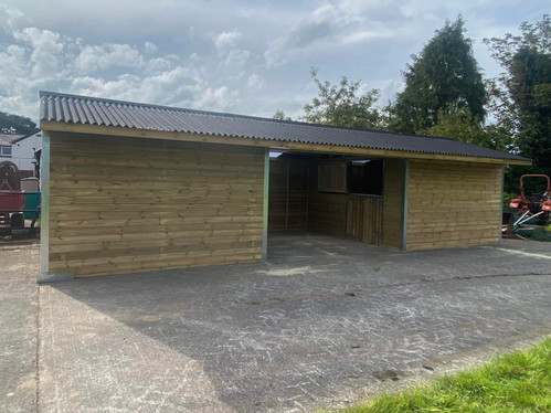 High Quality Wooden Timber Stable For Sale UK - 12ft x 30ft Shelter Block