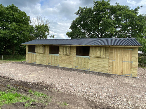 12ft x 36ft Stable plus 6ft Tack Room Static or Mobile 25mm cladding ...