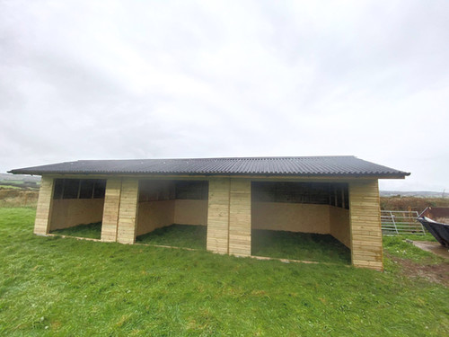 12ft x 30ft Field Shelter Static or Mobile Block 25mm Cladding | Timber ...