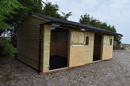 14ft x 24ft Double Horse Stable plus Talk Grille 25mm Cladding | Timber ...