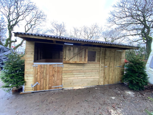 12ft Stable plus 8ft Tack Room Static or Mobile 25mm Cladding | Timber ...