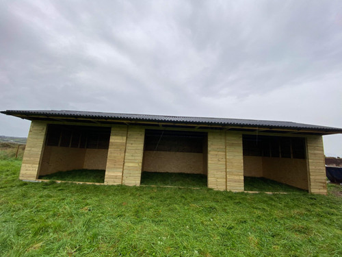 12ft x 36ft Budget Wooden Timber Shelter Static 16mm Cladding | Timber ...