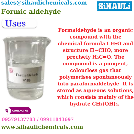 Formaldehyde Uses And Structure