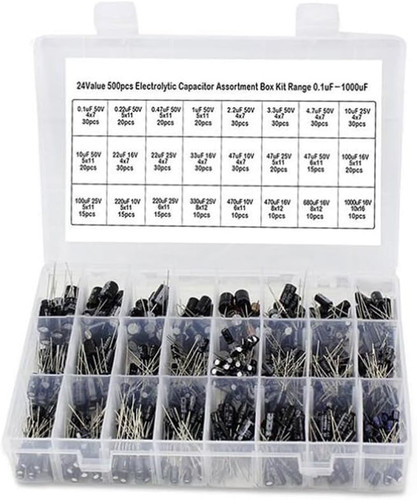 Reland Sun Electrolytic Capacitors Kit, Aluminum Radial Leads Capacitor ...