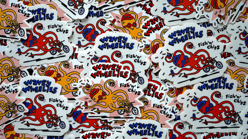 WW Fish & Chips Sticker | Wavey Wheelies