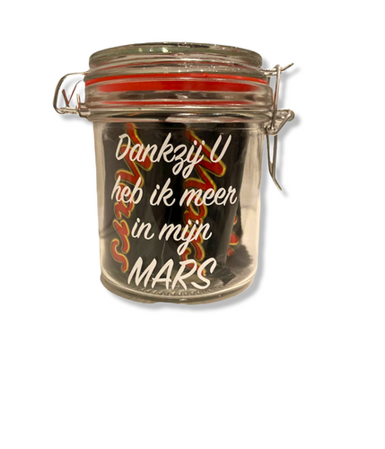 Snoeppot "Dankzij u heb ik meer in mijn MARS" | Miss Mani