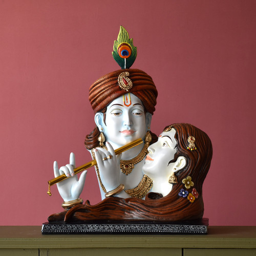 Handcrafted Radha Krishan Statue (Height 2 Feet) | Spaces Inside