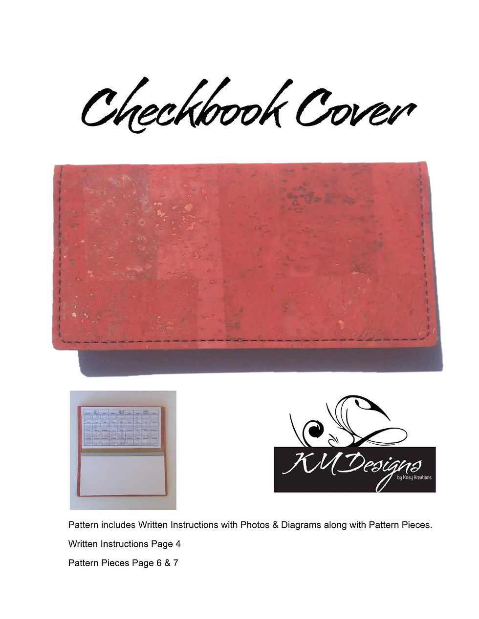 Checkbook Cover PDF Pattern Download | KMDesigns Pattern Co