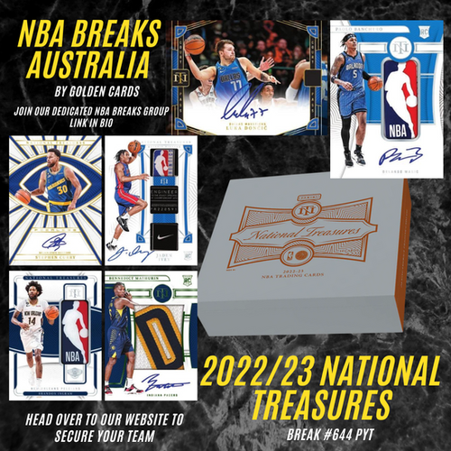 BREAK #644 2022/23 National Treasures Basketball Hobby Box | Golden Cards