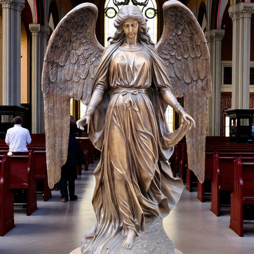 Bronze Religious Angel Church Statue | From Europe To You