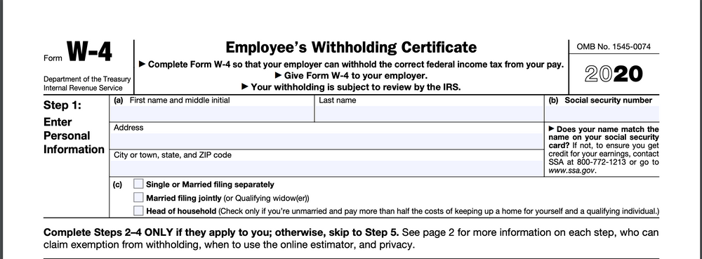 The New W 4 Form For 2020 How To Fill Out The New W 4 Form For 2020 How To Fill Out